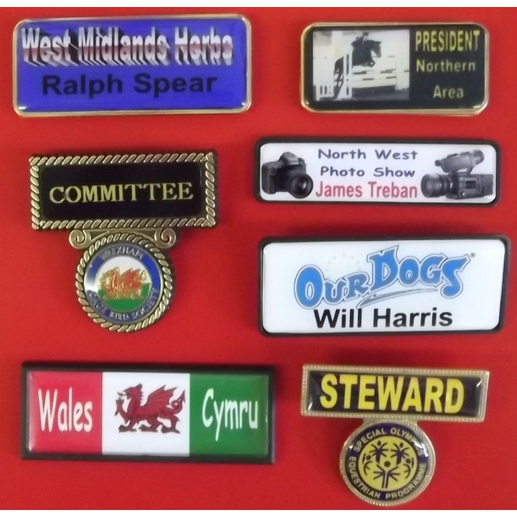 Buy Name Badges & Official Badges Online | Tyrella Rosettes